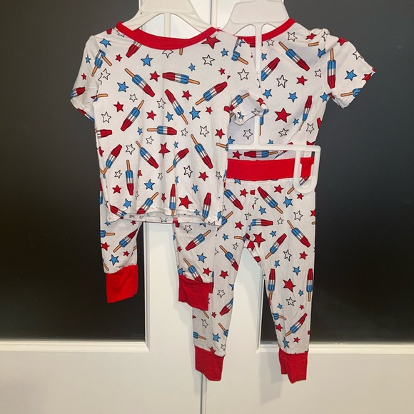 Pajamas | Rocket Print Bamboo Pajamas Red And Blue | Poshmark